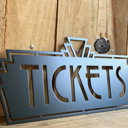Retro Movie Tickets Sign Bad Dog Metalworks Home Décor Retro - Etsy