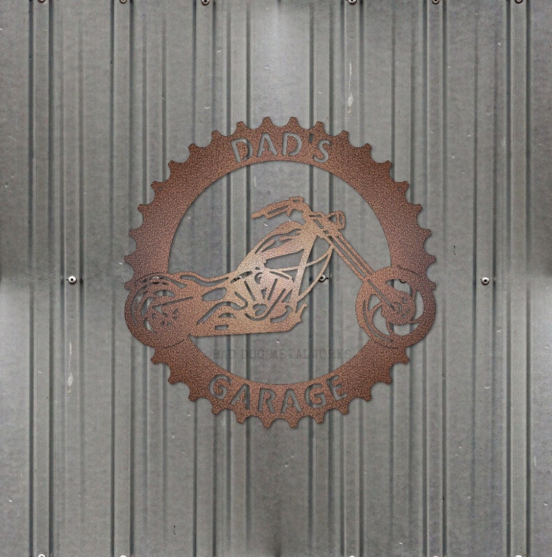 Personalized Chopper Motorcycle Monogram Bad Dog Metalworks - Etsy