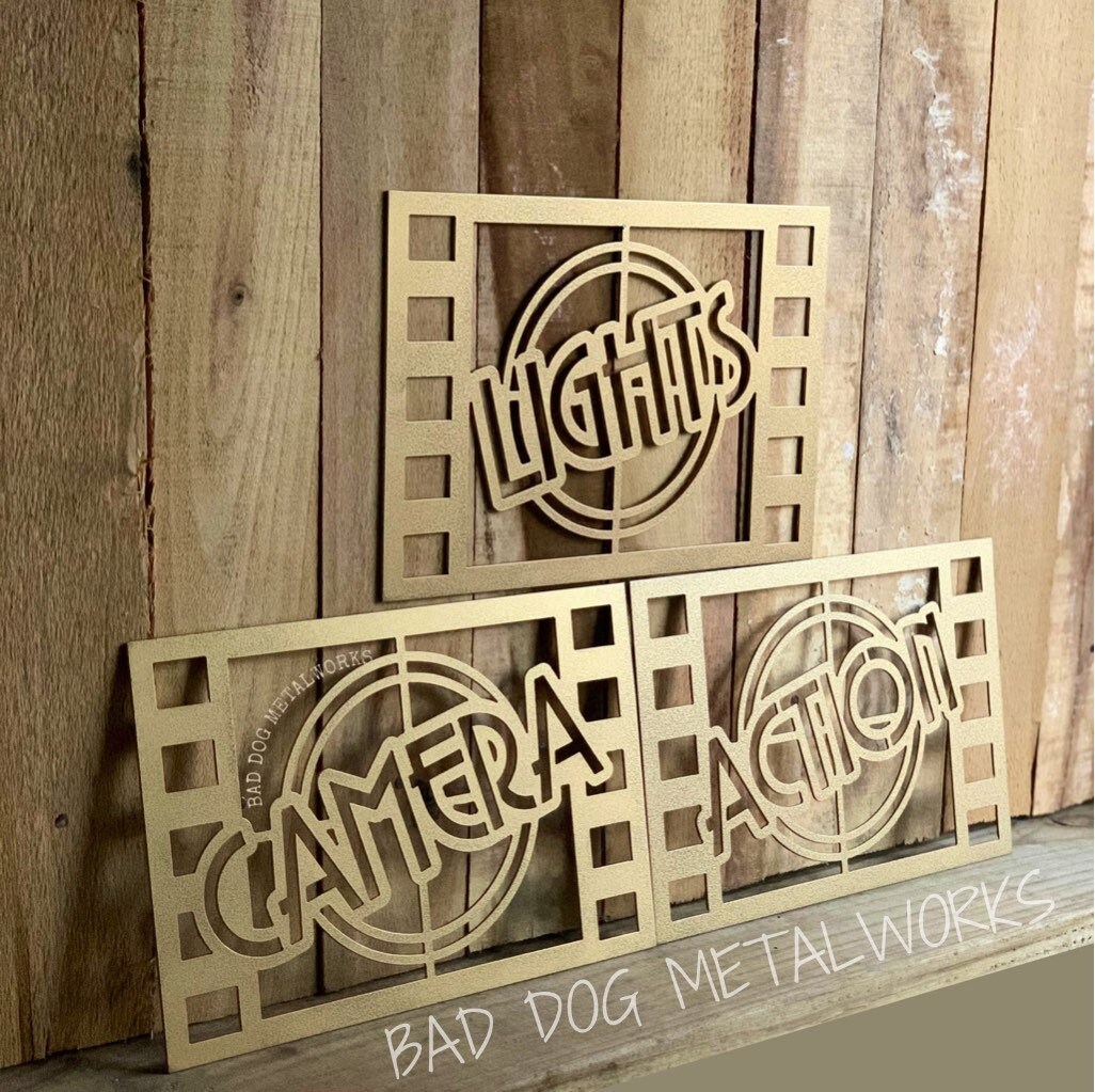 Lights Camera Action Countdown Strips Metal Home Theater | Etsy