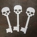 Metal Skeleton Key Halloween Decor Skull Home Decor - Etsy