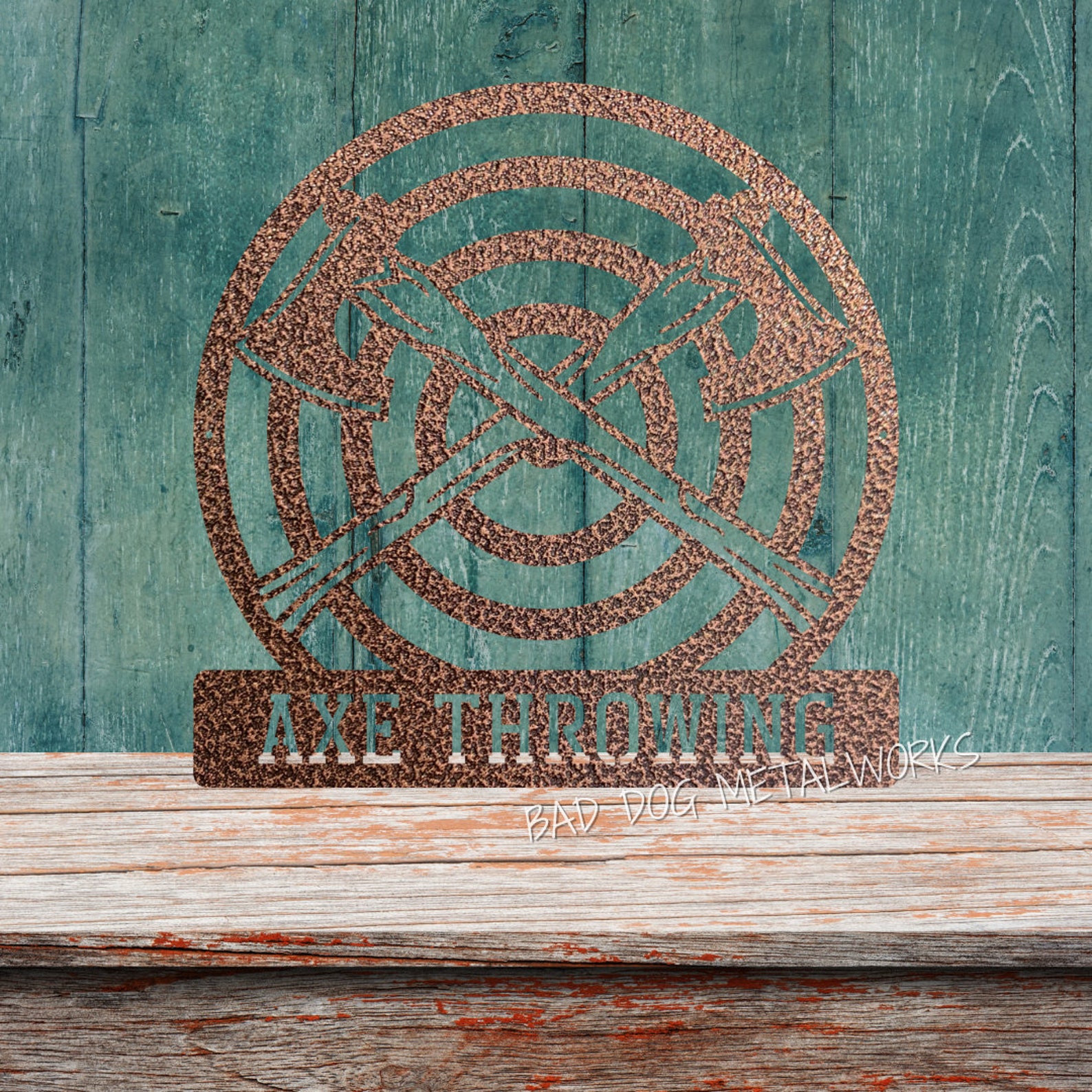 Crossed Axes Throwing Monogram Personalized Metal Sign Bad - Etsy