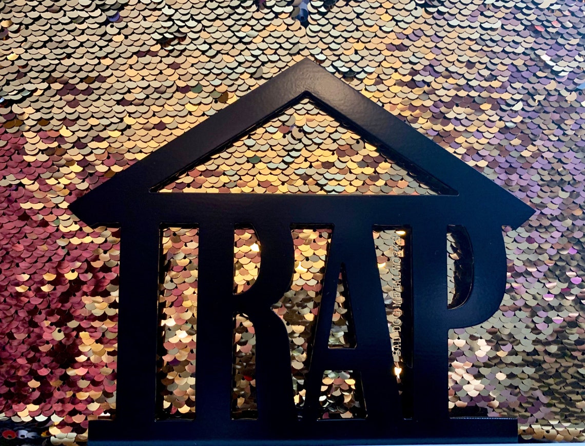 Trap House Humorous Metal Decor Hip Hop Inspired Home | Etsy