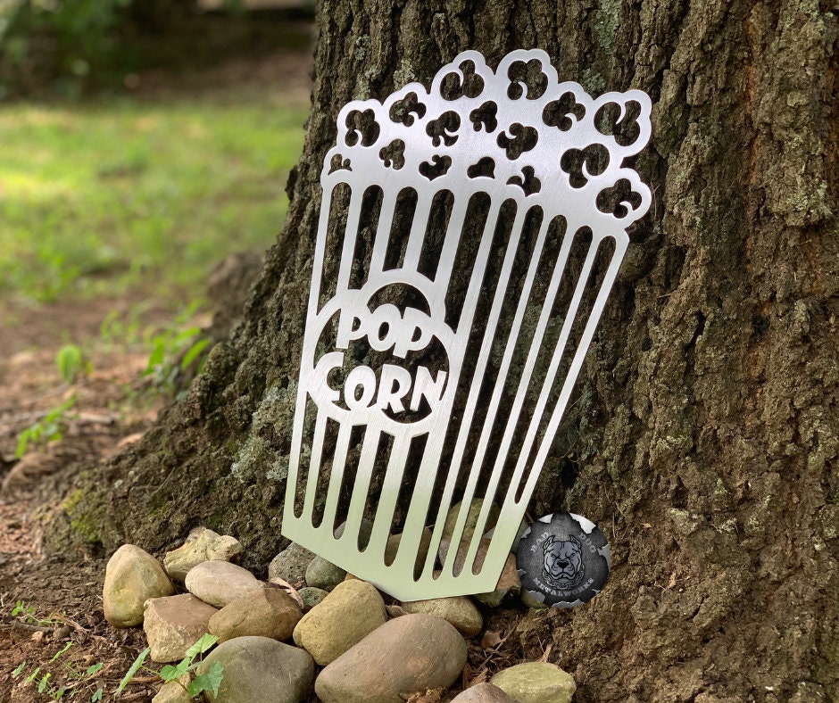 Retro Movie Theater Popcorn Metal Home Theater Decor Movie - Etsy