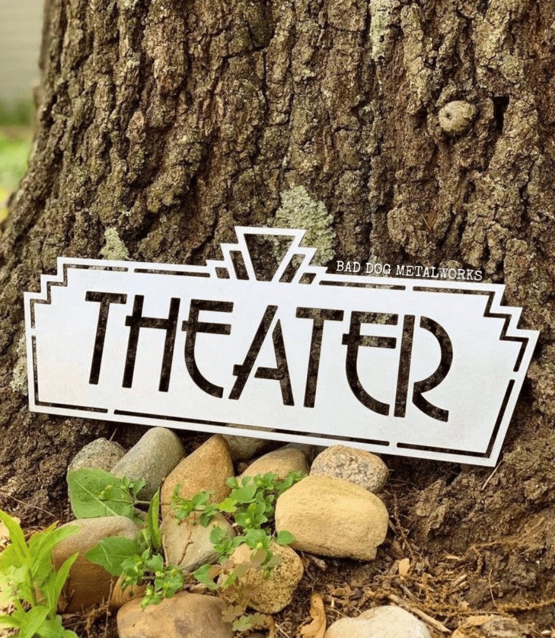 Retro Theater Sign Bad Dog Metalworks Home Décor - Retro Movie Theater ...