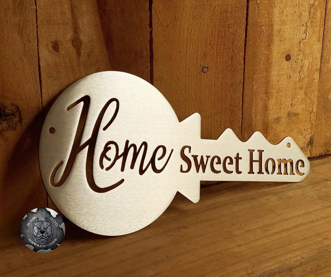 Home Sweet Home Key Round - Bad Dog Metalworks Home Decor ...