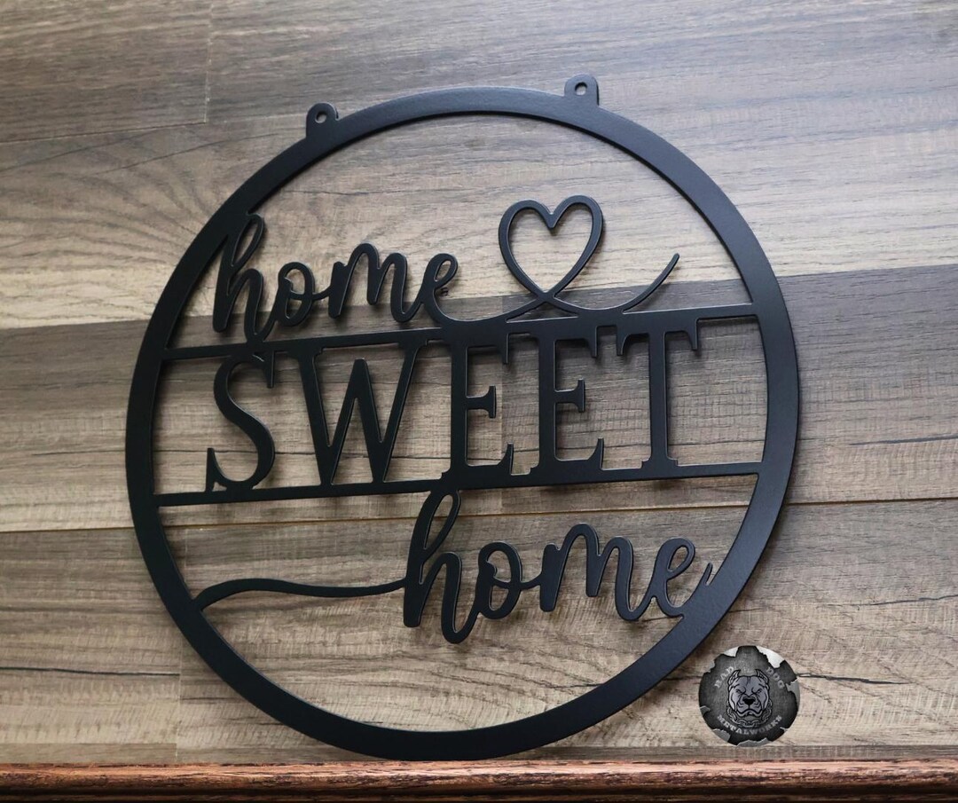Home Sweet Home Metal Garden Flag - Bad Dog Metalworks Home Décor ...