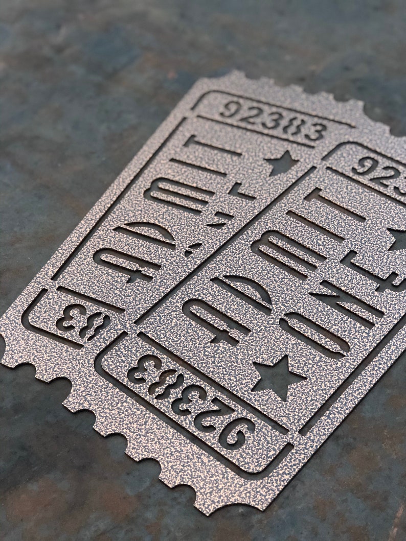 Admit One Retro Movie Ticket Metal Movie Theater Decor Etsy