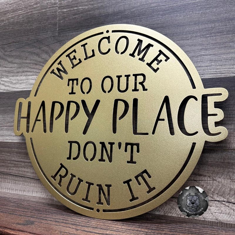 Our Happy Place Sign - Etsy
