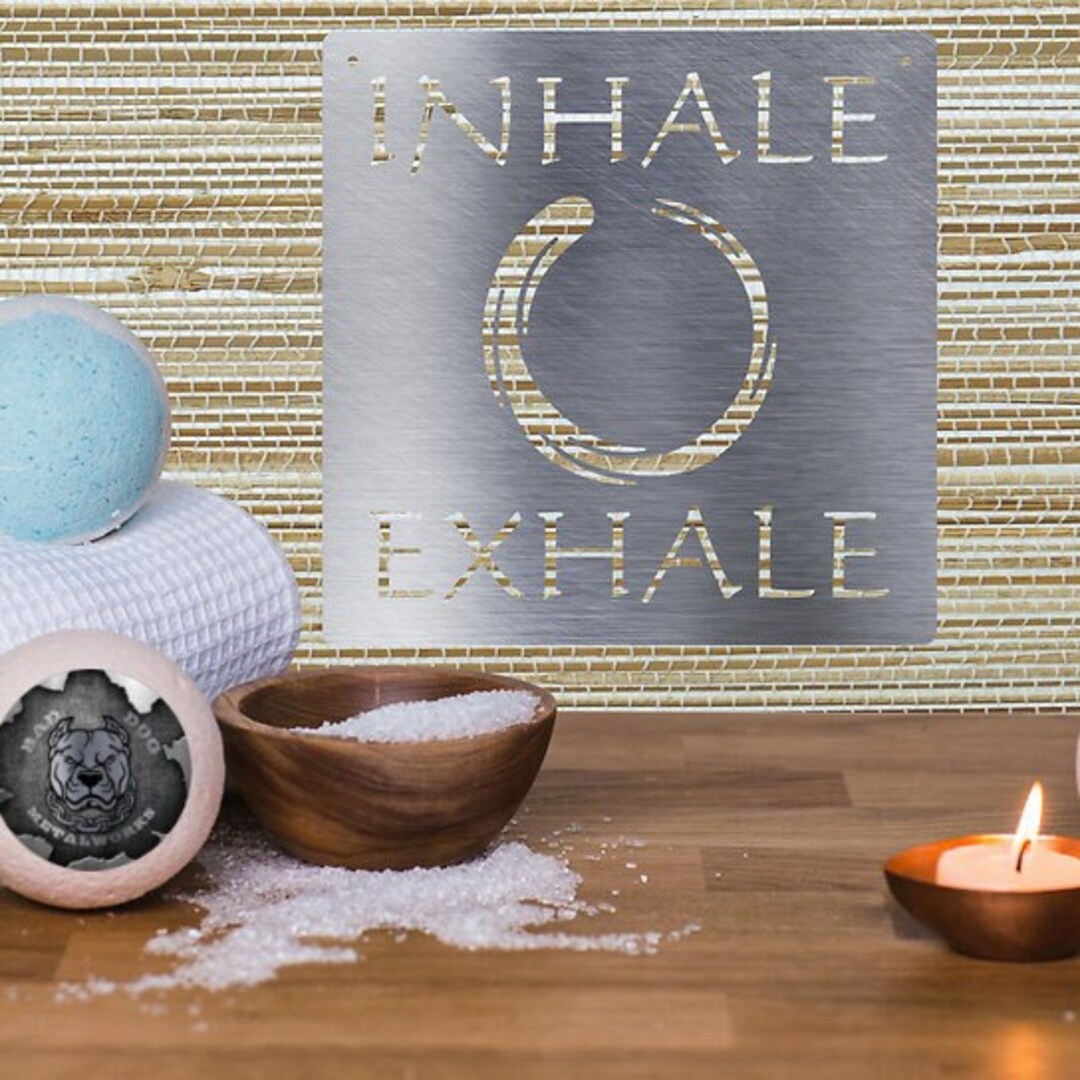Inhale Exhale Enso Symbol Bad Dog Metalworks Home Décor - Etsy