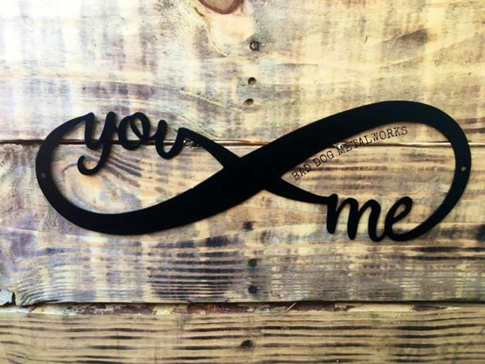 You and Me Infinity Symbol Metal Decor Valentine's Day | Etsy