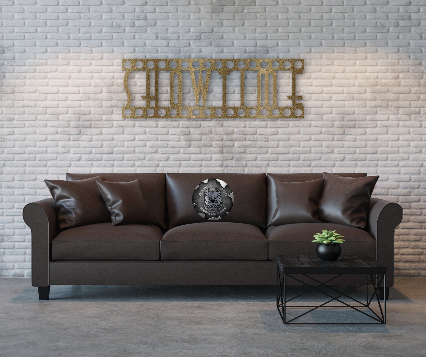 Metal Showtime Sign Movie Theater Decor Bad Dog Metalworks - Etsy