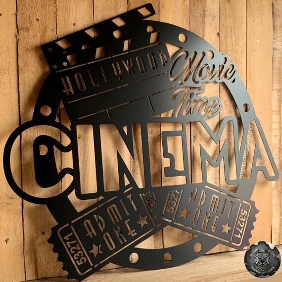 Ultimate Cinema Metal Home Theater Decor Bad Dog Metalworks | Etsy