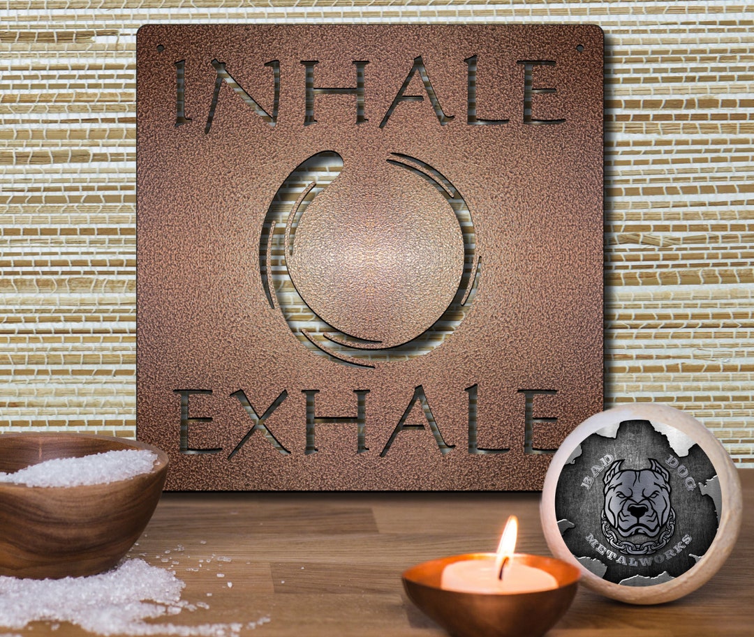 Inhale Exhale Enso Symbol - Bad Dog Metalworks Home Décor ...