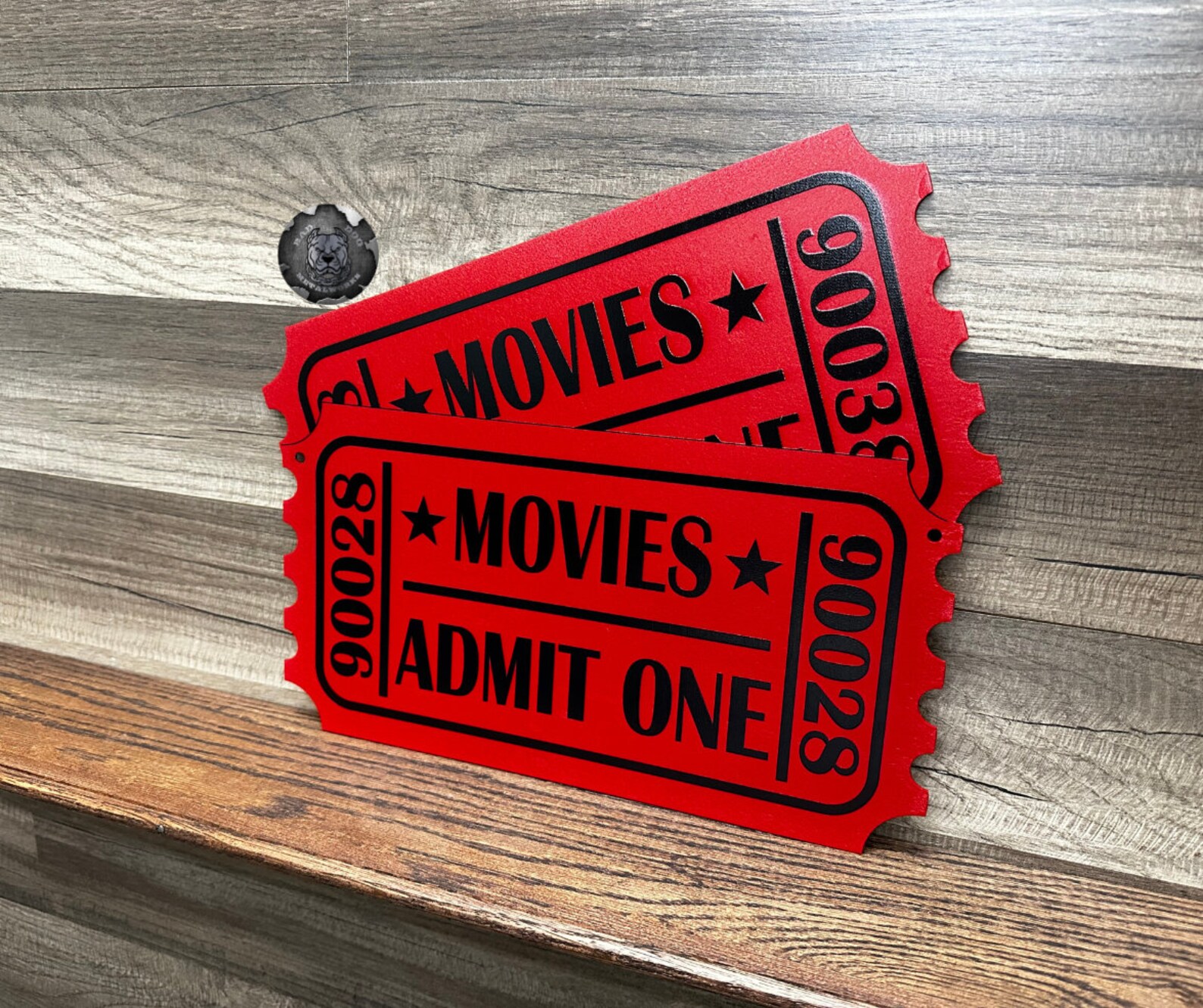 Admit One Movie Ticket Movie Theater Decor - Bad Dog Metalworks Home ...