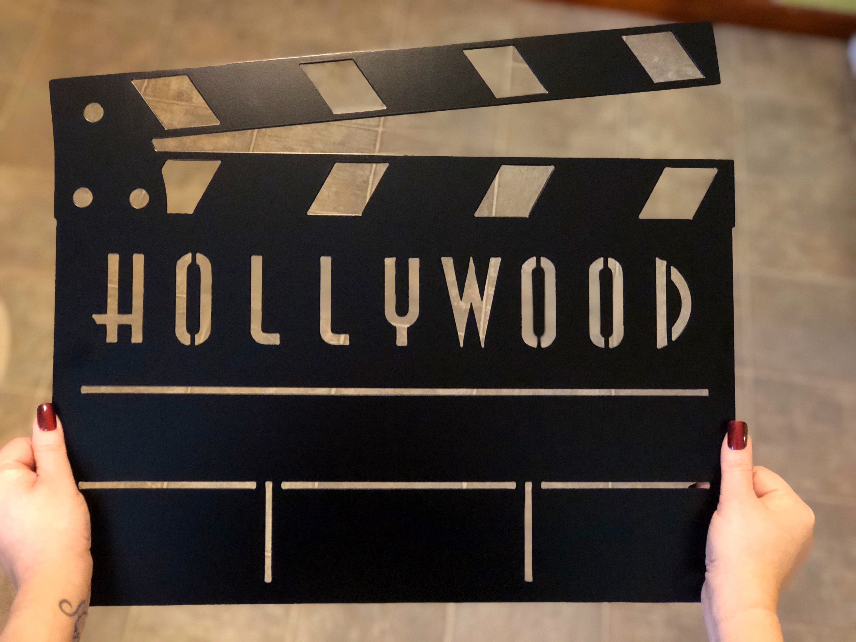 Hollywood Clapboard Metal Movie Clapper Home Theater Decor | Etsy