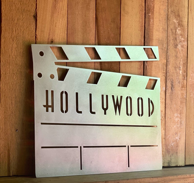 Hollywood Clapboard Metal Movie Clapper Home Theater Decor | Etsy
