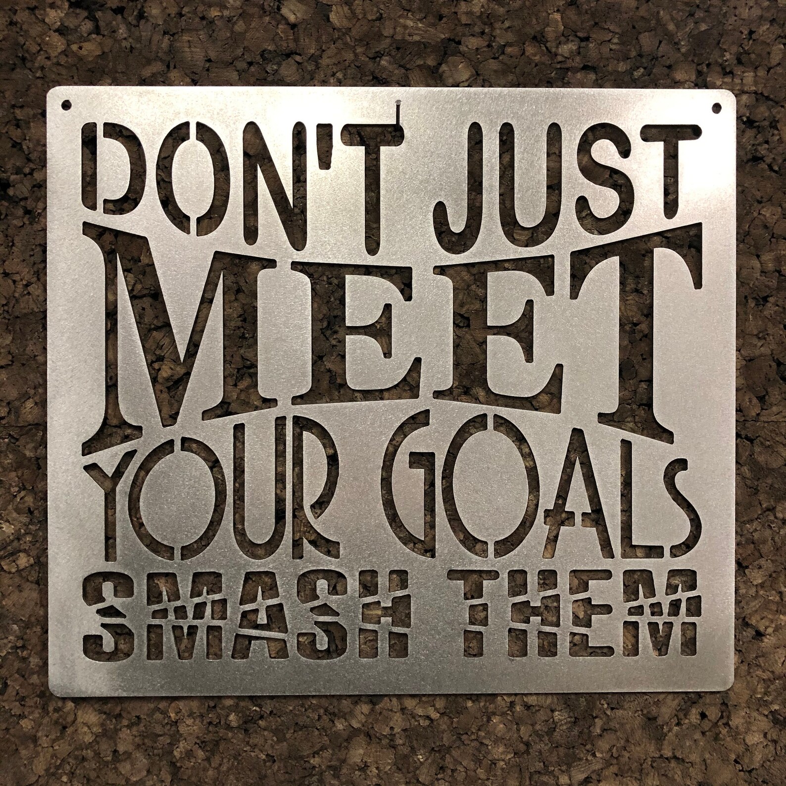 Dont Just Meet Your Goals Smash Them Motivational Metal Art | Etsy