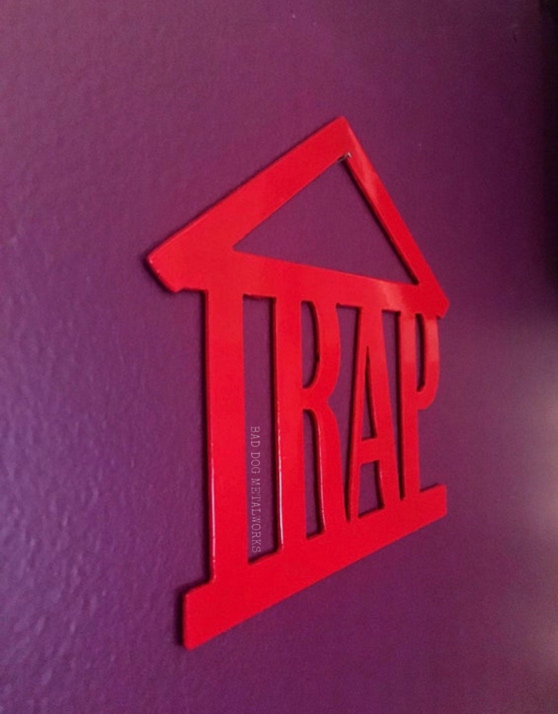 Trap House Humorous Metal Decor Hip Hop Inspired Home | Etsy