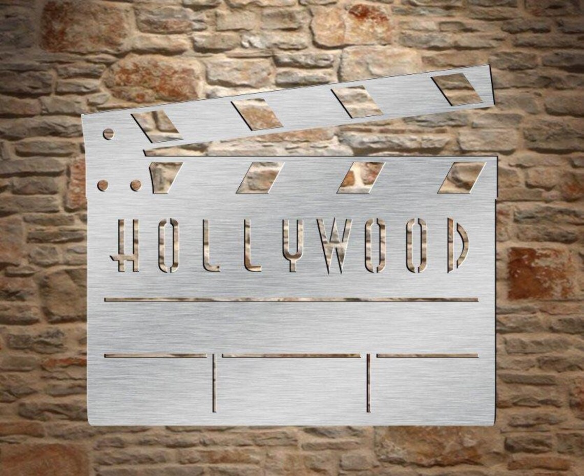 Hollywood Clapboard Metal Movie Clapper Home Theater Decor | Etsy