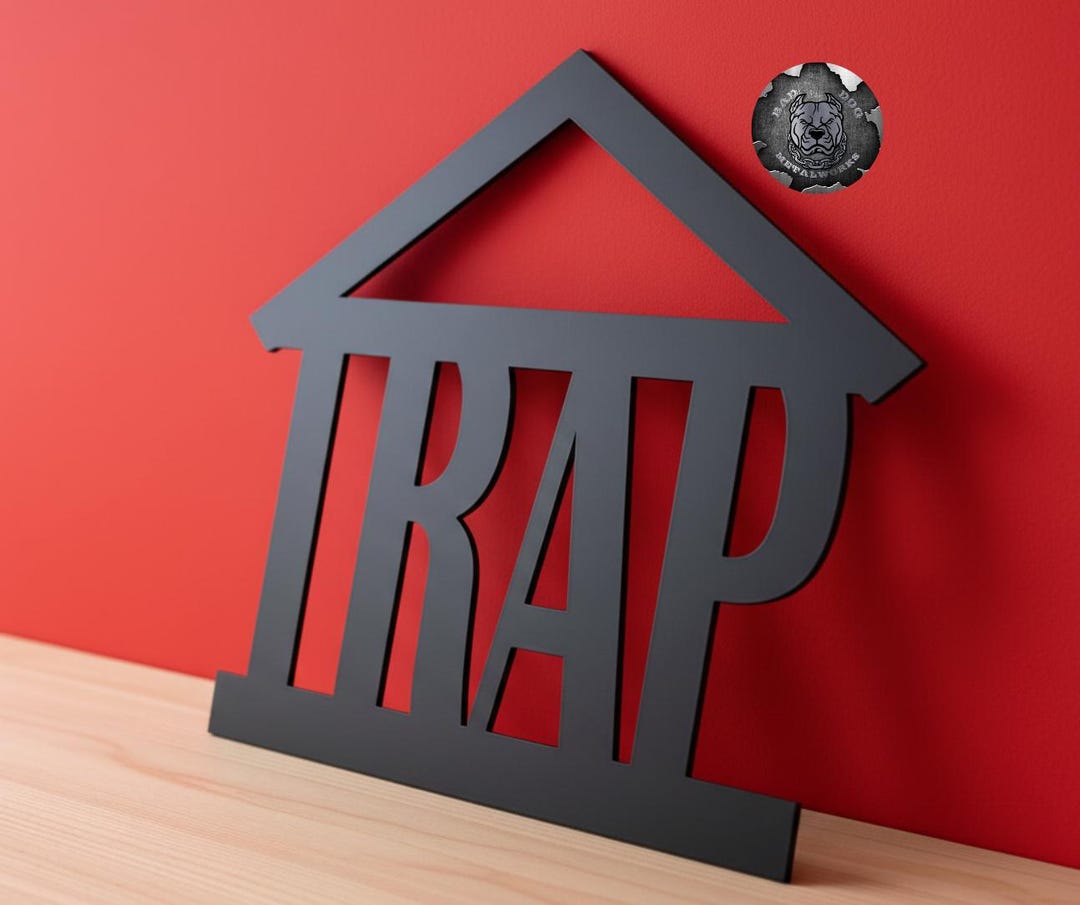 Trap House OG Metal Sign – Funny Home Décor, Hip Hop Humor Gift by Bad ...