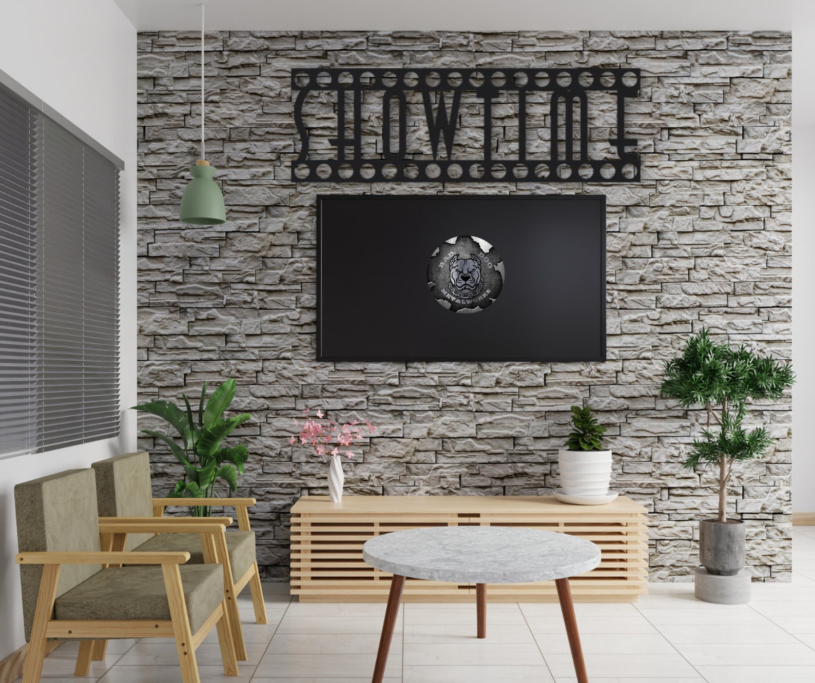 Metal Showtime Sign Movie Theater Decor Bad Dog Metalworks - Etsy