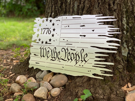 Betsy Ross Tattered American Flag We the People Patriotic | Etsy