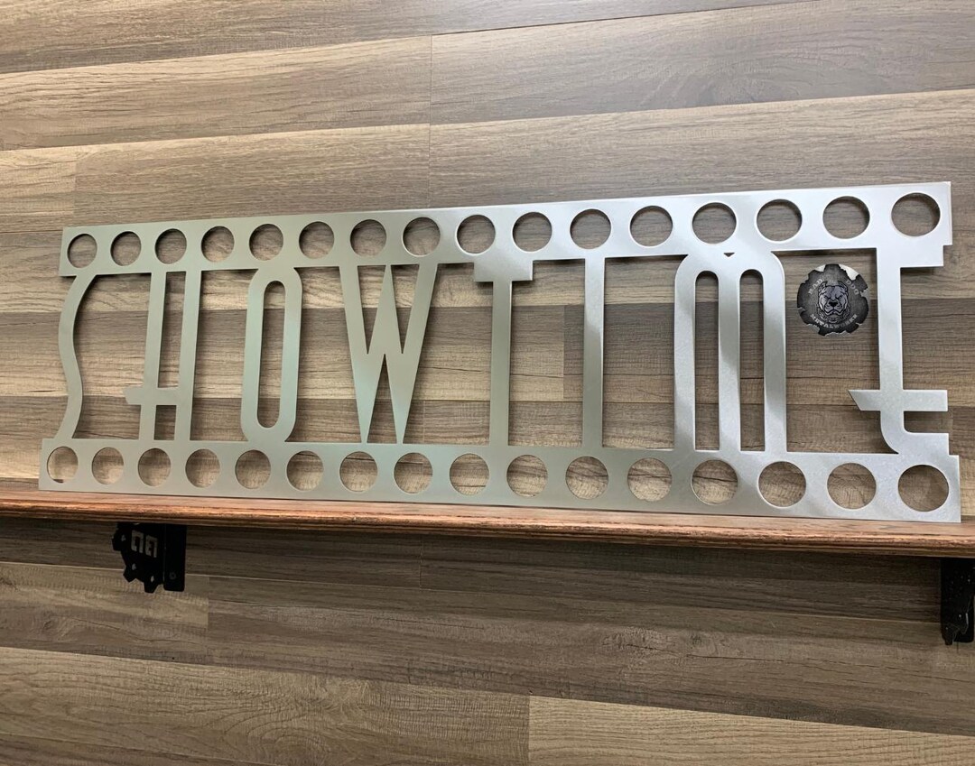 Metal Showtime Sign Movie Theater Decor - Bad Dog Metalworks Home Decor ...
