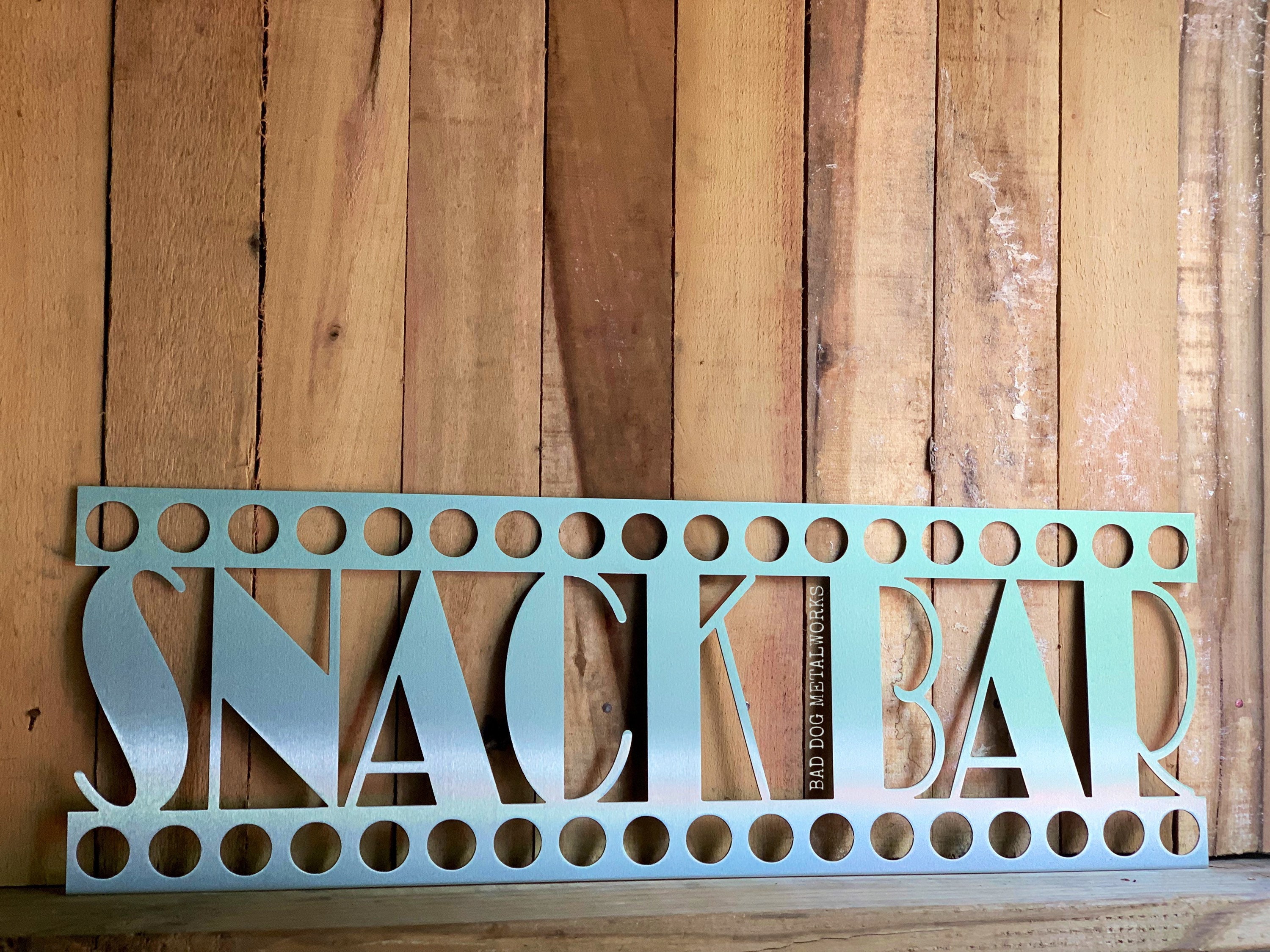 Snack Bar Concession Sign Metal Movie Theater Decor Bad - Etsy