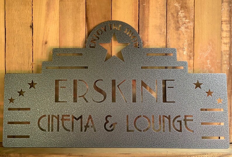 Enjoy The Show Personalized Cinema and Lounge Sign | Etsy