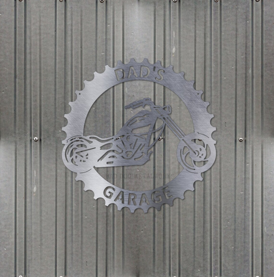Personalized Chopper Motorcycle Monogram Bad Dog Metalworks - Etsy