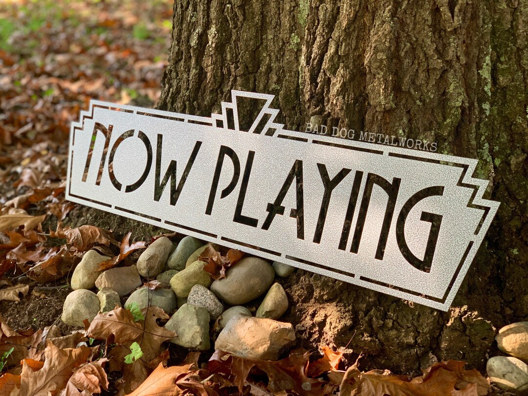 Retro Now Playing Home Theater Décor - Bad Dog Metalworks Home Décor ...