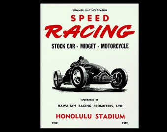 Dirt Track Racing Poster - Etsy