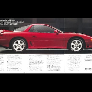 1990 Mitsubishi 3000GT VR-4 Original Magazine Ad - Etsy