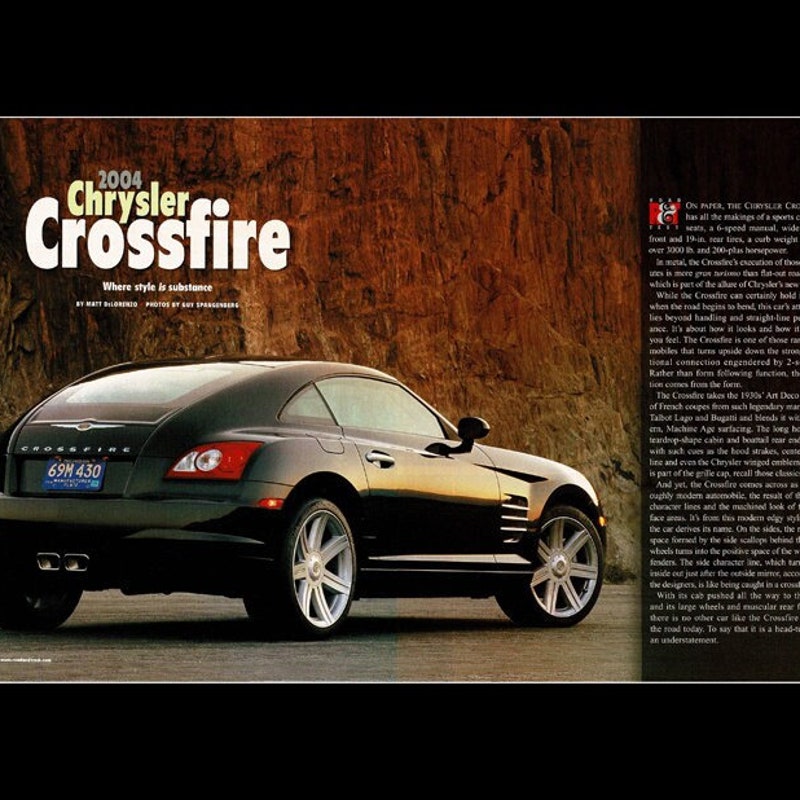 Chrysler Crossfire - Etsy