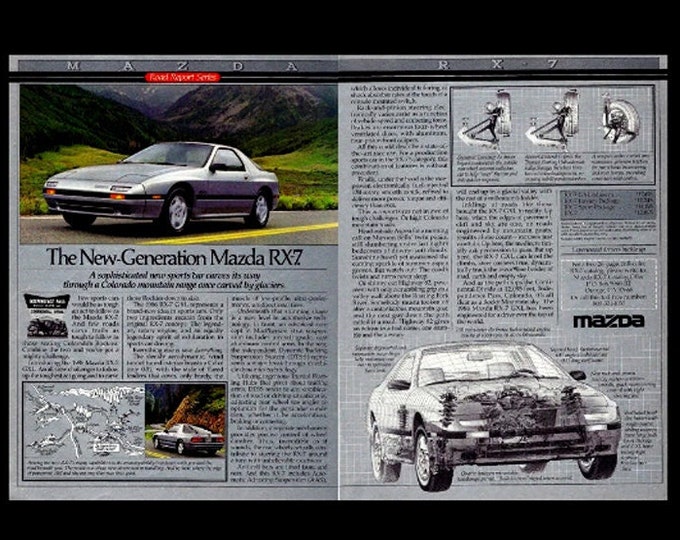 1986 Mazda RX7 Original Magazine Ad - Etsy