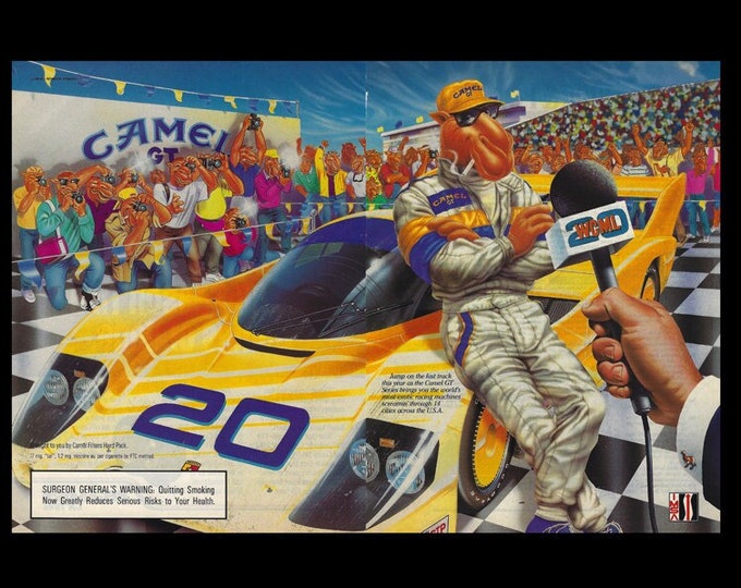 1991 Joe Camel Cigarettes Porsche Race Car Original Magazine Ad - Etsy