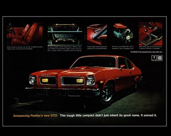 1968 PONTIAC GTO AD Vintage/original Magazine Advertisement lemans/ram ...