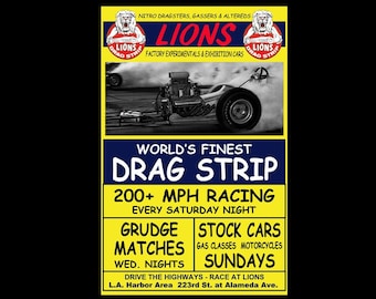 Vintage Reproduction Racing Poster AMX 1 Super Stock Drag Car - Etsy