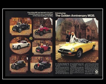 1971 MG MGB Original Retro Magazine Ad - Etsy