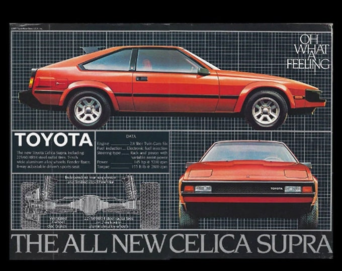 1982 Toyota Supra Original 4 Page Magazine Ad - Etsy
