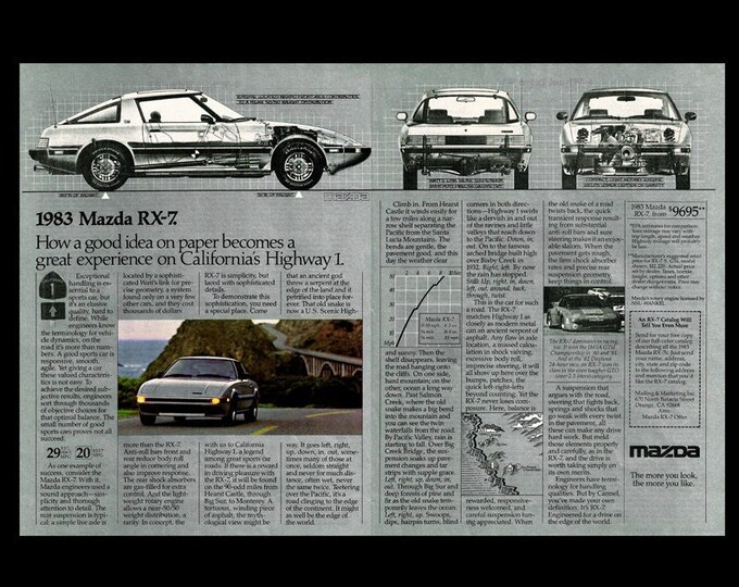 1983 Mazda RX7 Original Retro Magazine Ad - Etsy