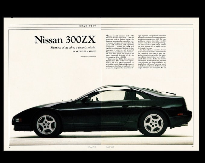 1989 Nissan 300ZX Original Magazine Road Test - Etsy
