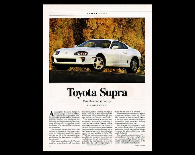 1994 Toyota Supra Original Magazine Road Test - Etsy