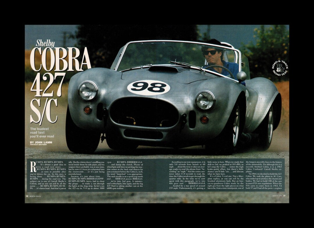 427 Shelby Cobra Continuation Original Magazine History Feature Article ...