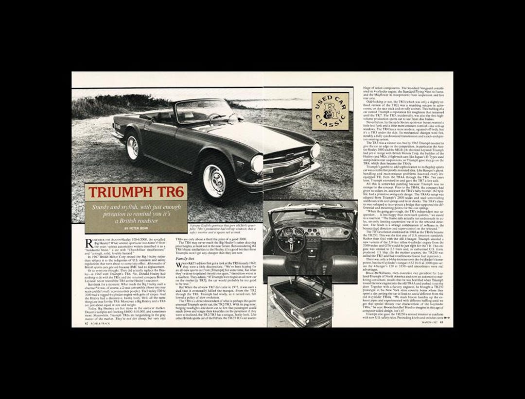 Triumph TR6 Used Car Classic Feature Original Magazine Road Test ...