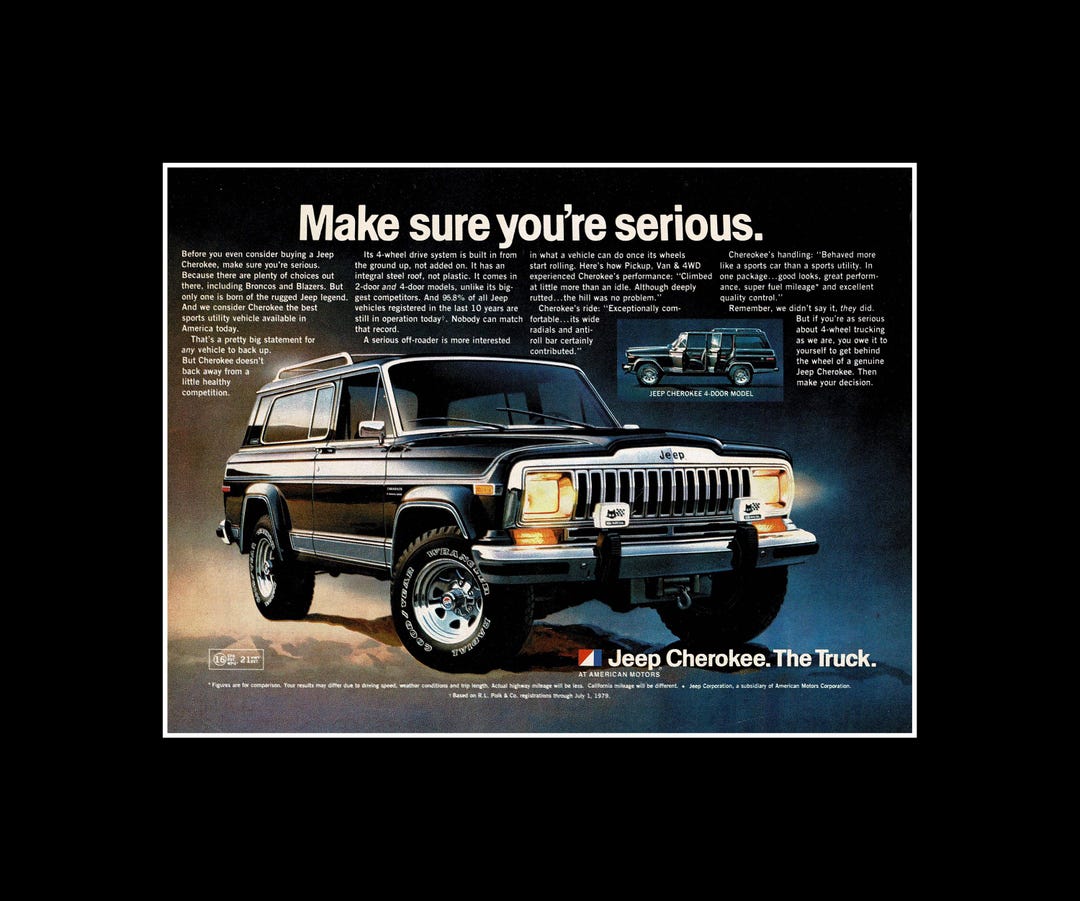 1980 Jeep Cherokee Original Magazine Ad - Etsy