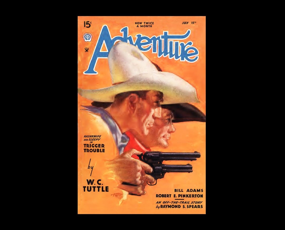 1935 Adventure Mystery Pulp Magazine Cover Poster Art Print - Etsy