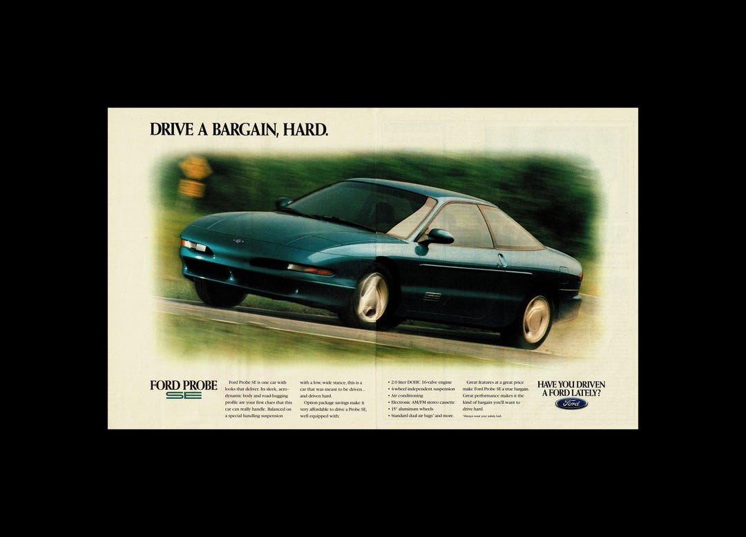 1995 Ford Probe Original Magazine Ad - Etsy