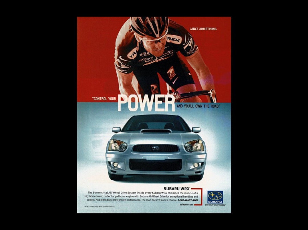 2004 Subaru WRX Original Magazine Ad - Lance Armstrong Featured - Etsy