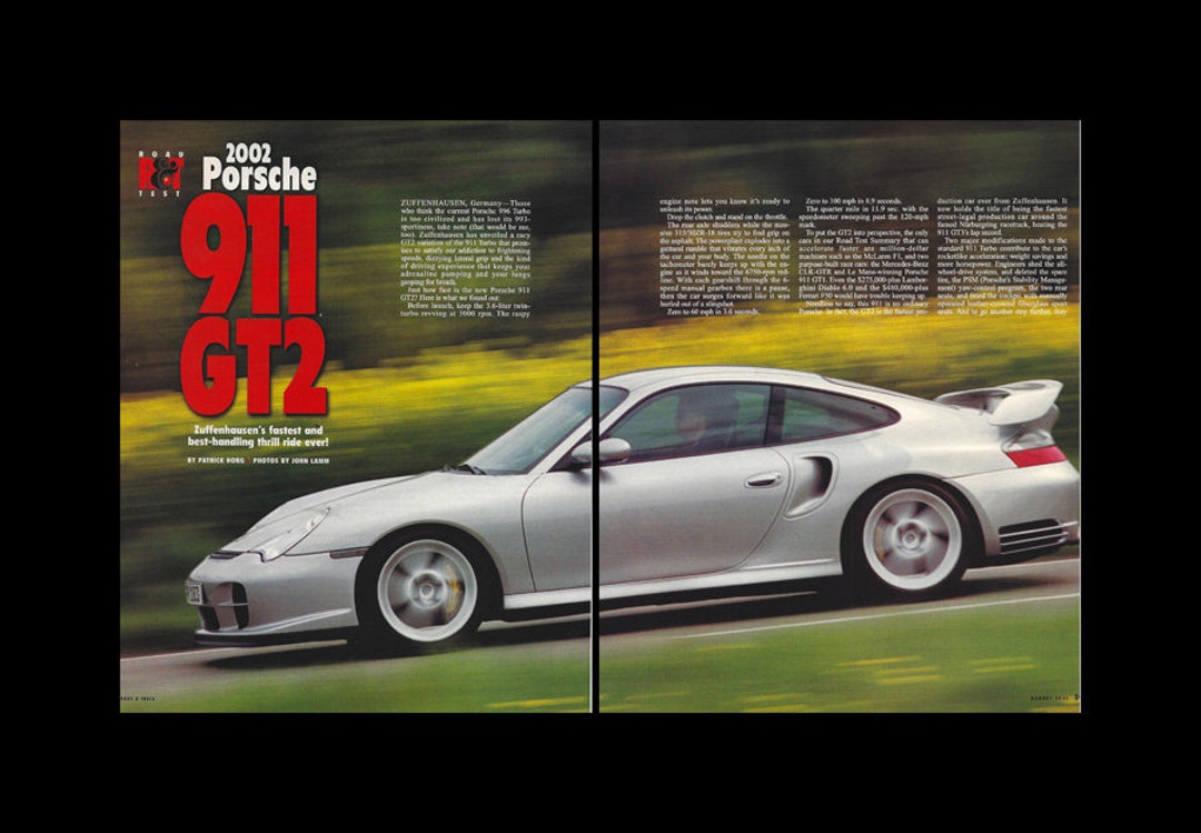 Porsche 911 GT2 Original Magazine Road Test - Etsy